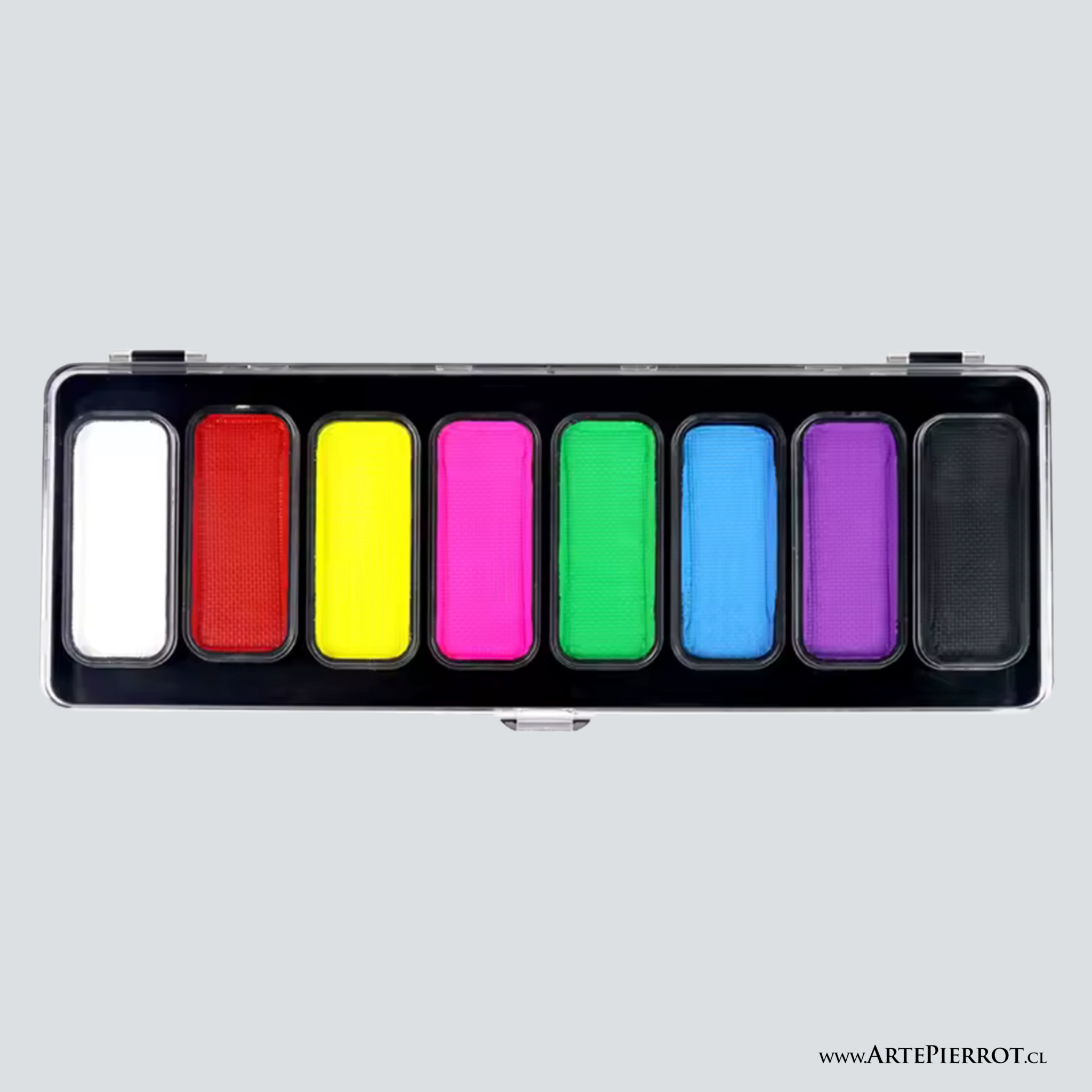 Aquacolor / Paleta 8 Potes / Tonos Básicos / Marca Bowitzki – Arte Pierrot